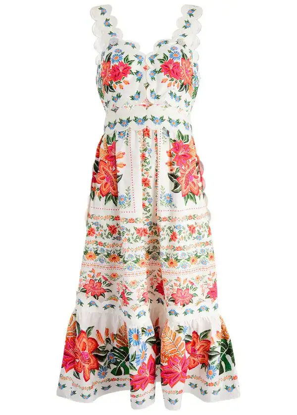 knee length dresses for ladies Nocturne Bloom Midi Dress Xs