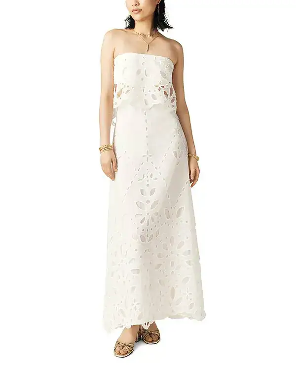 womens white embroidered dress Birth of Venus Portal Dress – Naiads Realm main image 1