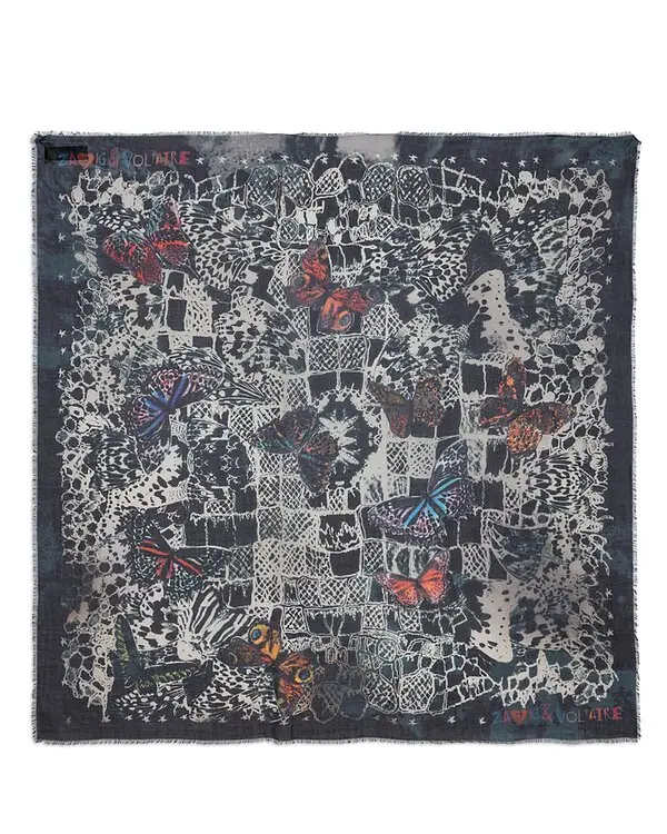 Zadig&Voltaire Kerry Butterfly Lace Scarf - Ink