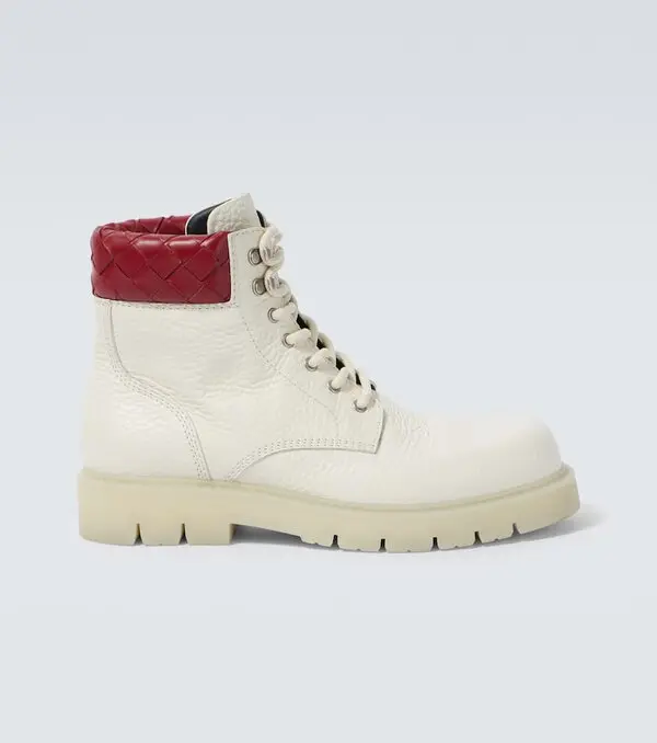 Bottega Veneta Haddock Intrecciato Leather Lace-up Boots