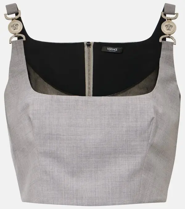 Versace Medusa '95 Wool-blend Crop Top