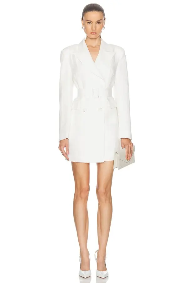 Matthew Bruch Oversized Double Breasted Blazer Dress