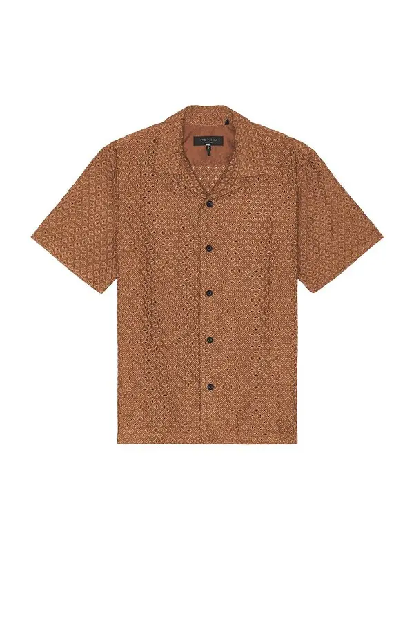 Rag & Bone Avery Diamond Shirt In Brown