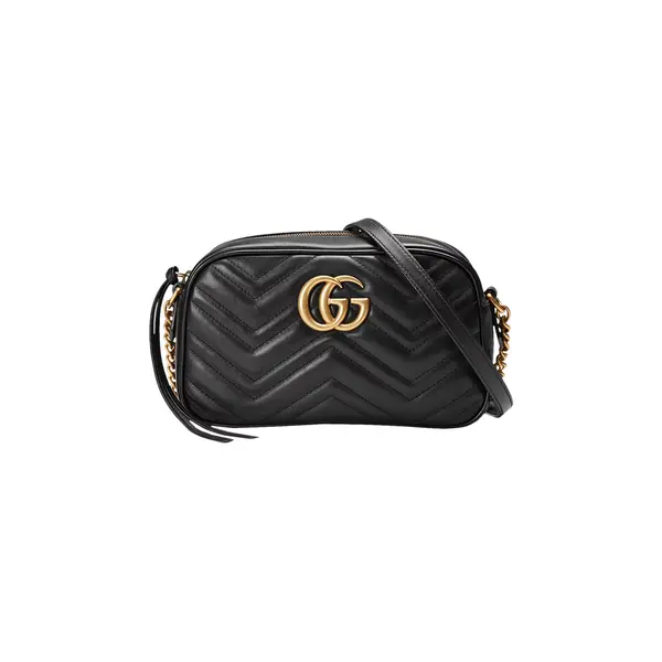 Gucci Gg Marmont Small Matelassé Shoulder Bag - Black