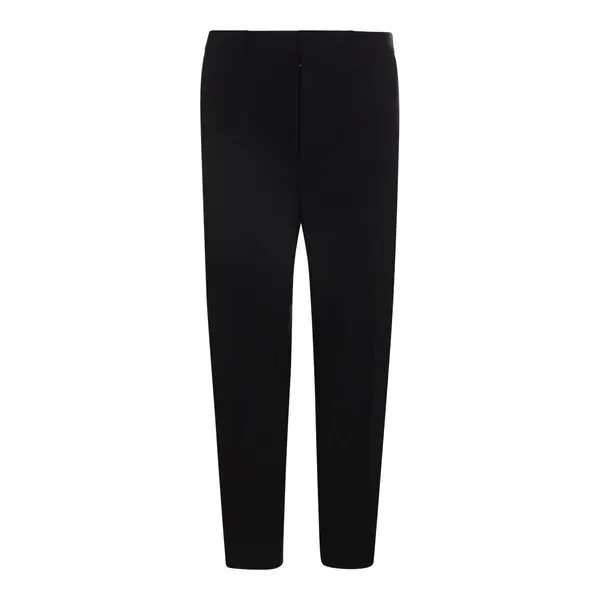 JIL SANDER Tapered Wool Gabardine Trousers - Black