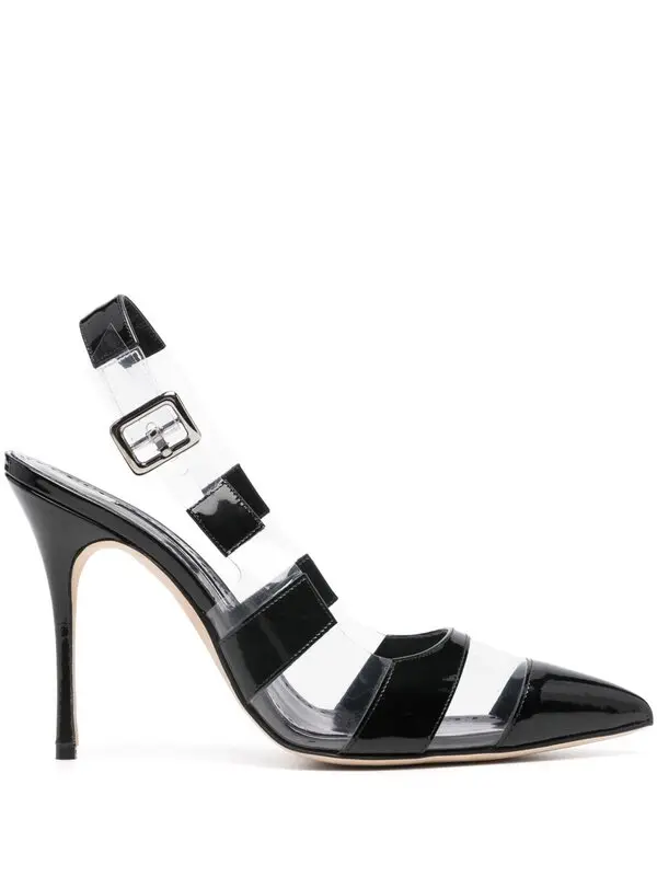 Manolo Blahnik Luxra 70mm Slingback Pumps - Black