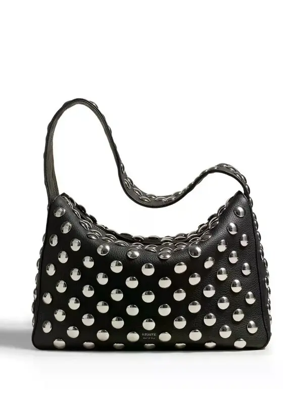 Khaite Elena Studded Shoulder Bag - Black