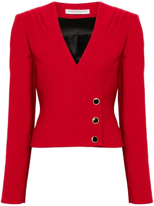 Alessandra Rich Single-breasted Wool Blazer