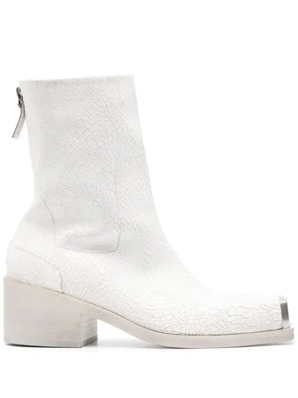 Marsèll Metal-toecap Crinkled Boots - White
