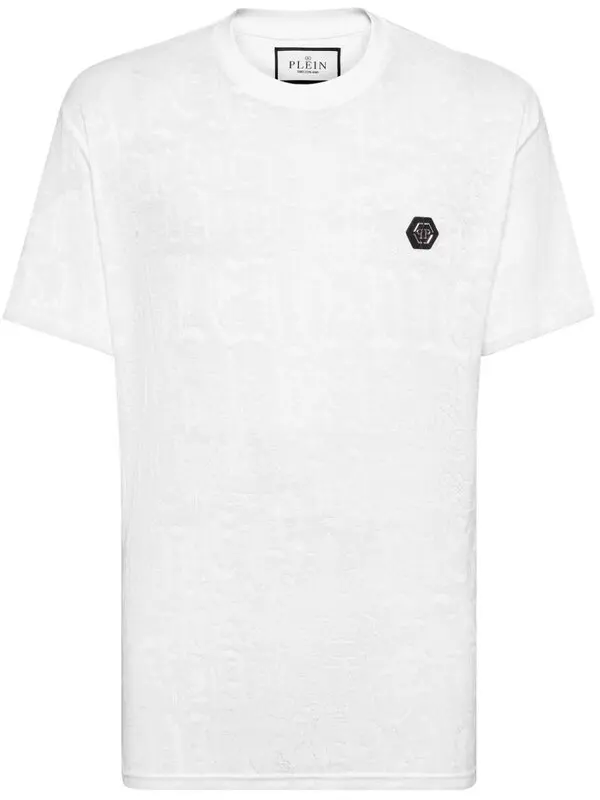 Philipp Plein Logo-appliqué Cotton T-shirt - White