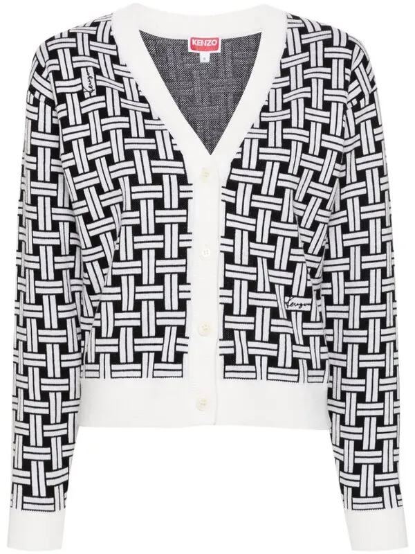 Kenzo Patterned Jacquard Cardigan