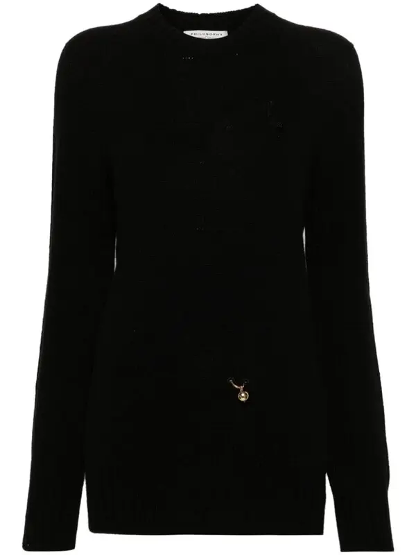 Philosophy Di Lorenzo Serafini Piercing-detail Jumper - Black