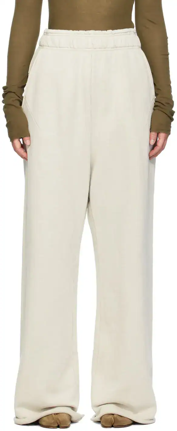 Entire Studios Off-White Full Sweatpants In Pearl - 22% Off 