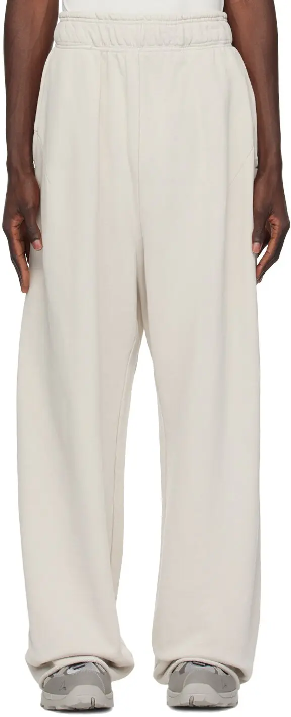 Entire Studios White Full Sweatpants In Mineral - 30% Off 