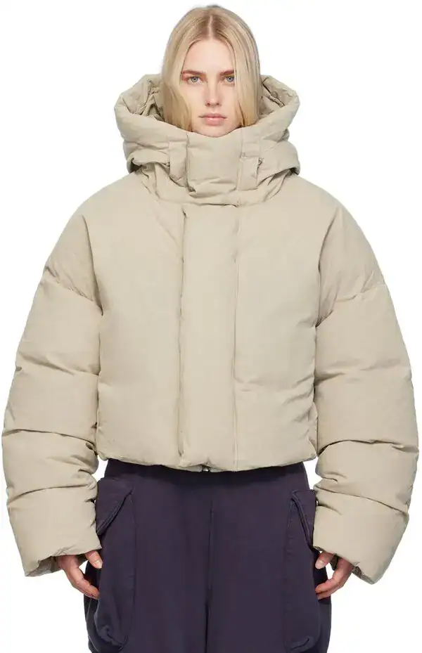 Entire Studios Mml Hooded Down Jacket - Medium Grey - 41% Off 