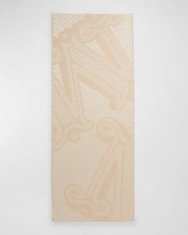 Max Mara Acinoso Monogram Silk-wool Stole