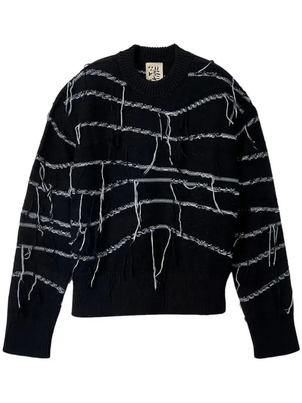 Camper Mélange Striped Sweater - Black