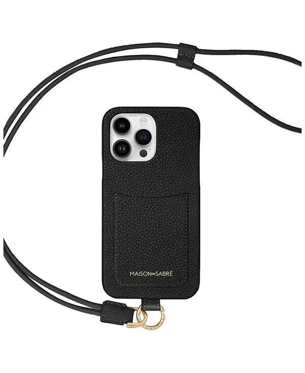 MAISON DE SABRE Sling Phone Case - Black Caviar