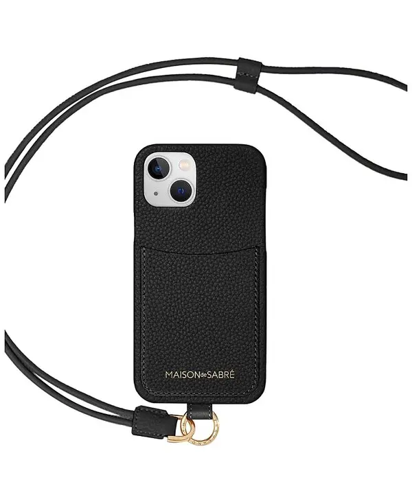 MAISON DE SABRE Sling Phone Case - Black Caviar
