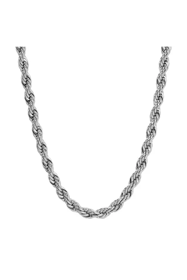 LEEADA Zuma Rope Chain Necklace - Silver