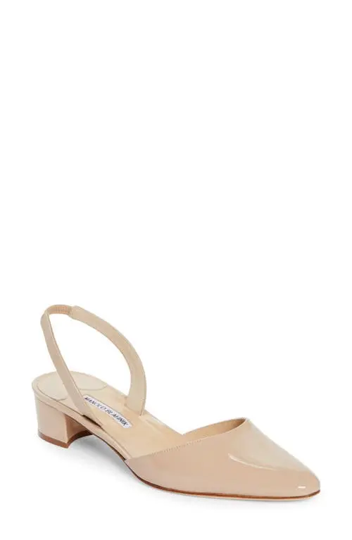 Manolo Blahnik Aspro Slingback Pumps - White
