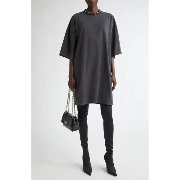 Balenciaga Piercing Hardware T-shirt Minidress