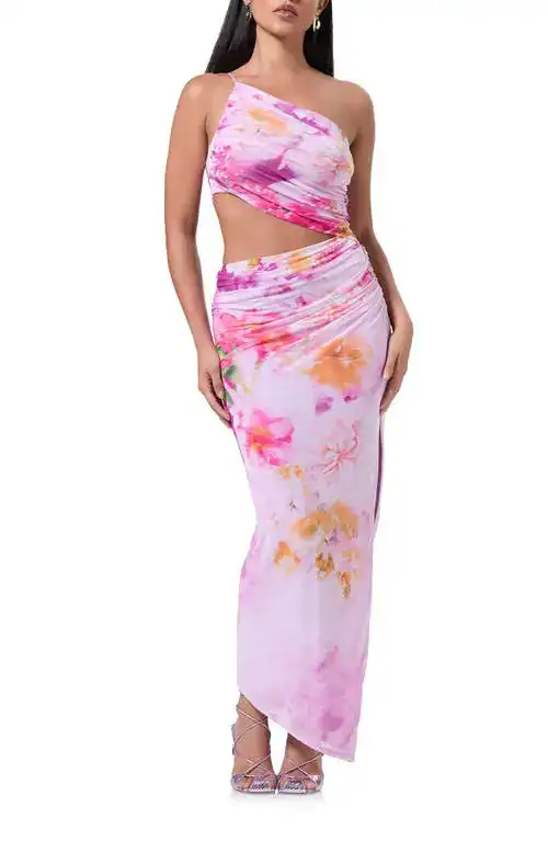 knee length dresses for ladies Twila Mesh Maxi Dress main image 1