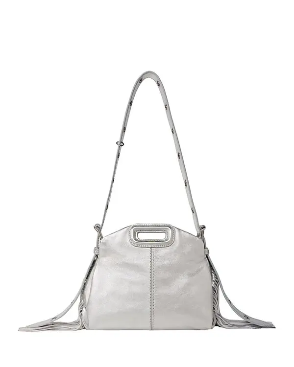 Maje Miss M Mini Metallic Bag - Silver