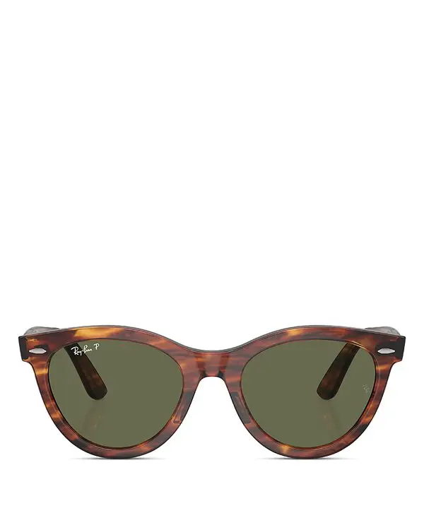 Ray-ban Oval Sunglasses - Havana/gray Polarized Solid