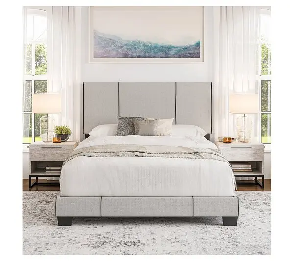 BOYD SPECIALTY SLEEP Boyd Sleep Lucena Upholstered Platform Bed Frame