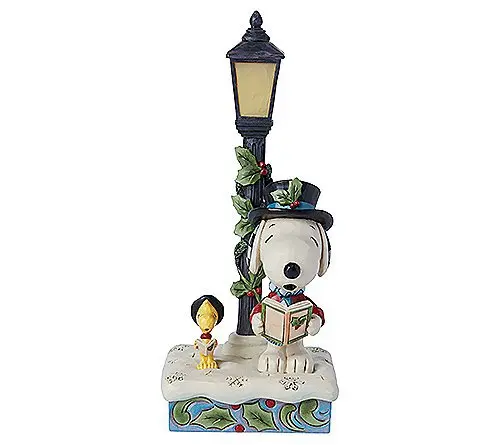 JIM SHORE Peanuts Snoopy & Woodstock Lamp Po St