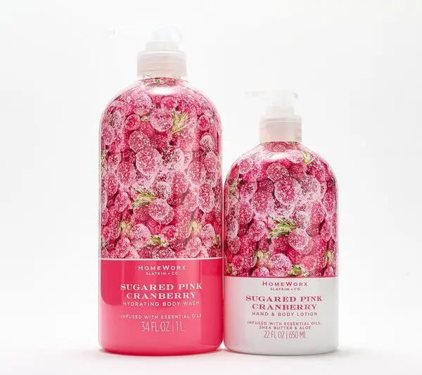 HOMEWORX BY SLATKIN + CO. 34oz Body Wash& 22oz Hand Lotion Set