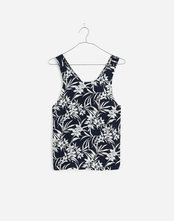 Madewell Floral Crisscross-back Sleeveless Top