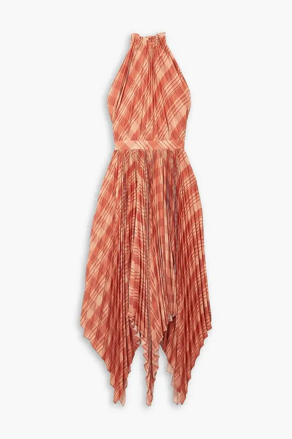 Altuzarra Dahlia Asymmetric Checked Midi Dress