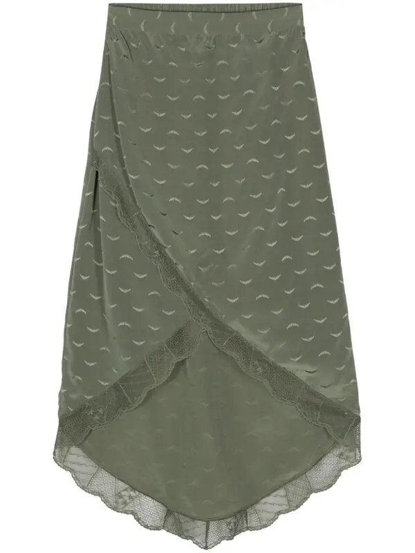 Zadig&Voltaire Jeudie Logo-print Midi Skirt