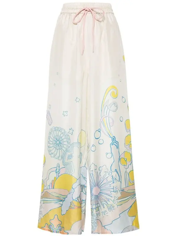 Zimmermann Graphic-print Palazzo Pants