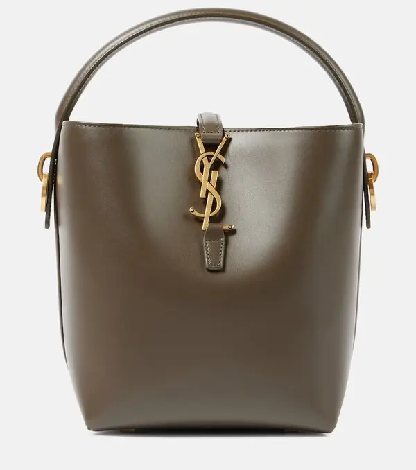 Saint Laurent Le 37 Leather Bucket Bag - Green