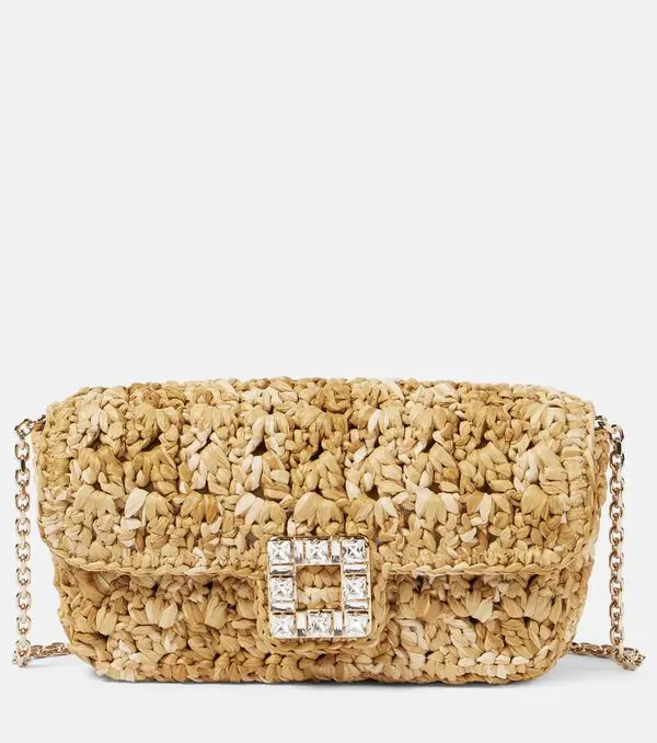 ROGER VIVIER Jeux De Fille Raffia-effect Shoulder Bag