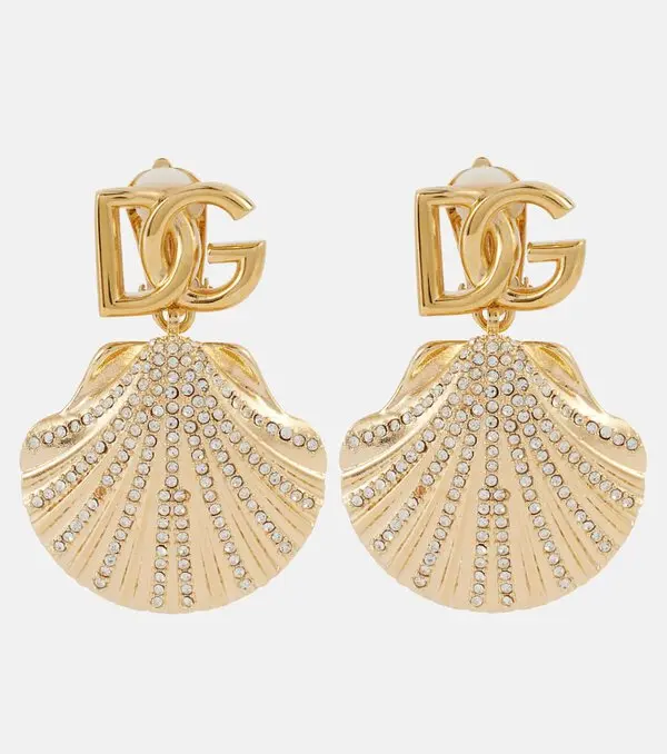 Dolce & Gabbana Capri Dg Embellished Clip-on Earrings