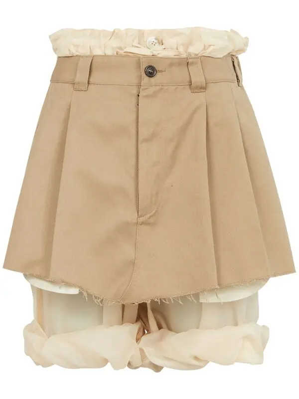 MAISON MARGIELA Frayed-hem Layered Shorts