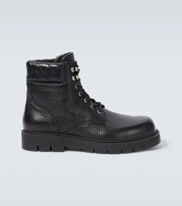 Bottega Veneta Haddock Leather Lace-up Boots