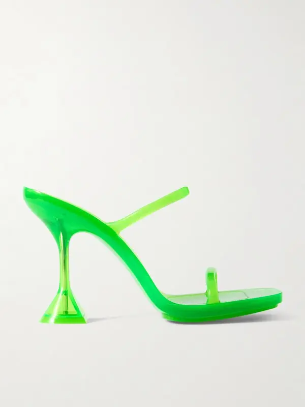 Amina Muaddi Brito Pvc Sandals - Green | Editorialist