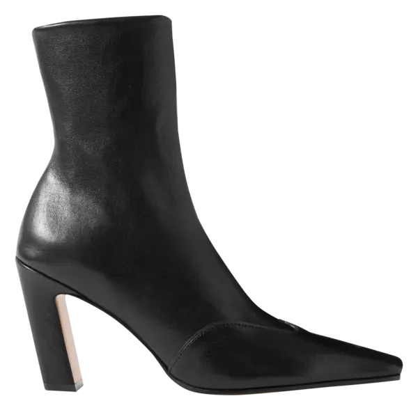 Khaite Nevada Leather Ankle Boots - Black