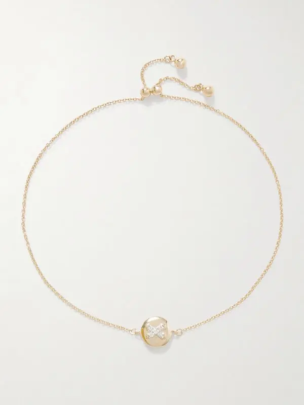 STONE AND STRAND Button 14-karat Diamond Bracelet