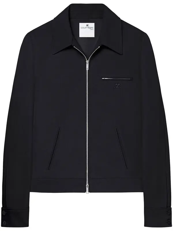 COURREGES Twill-weave Shirt Jacket - Black