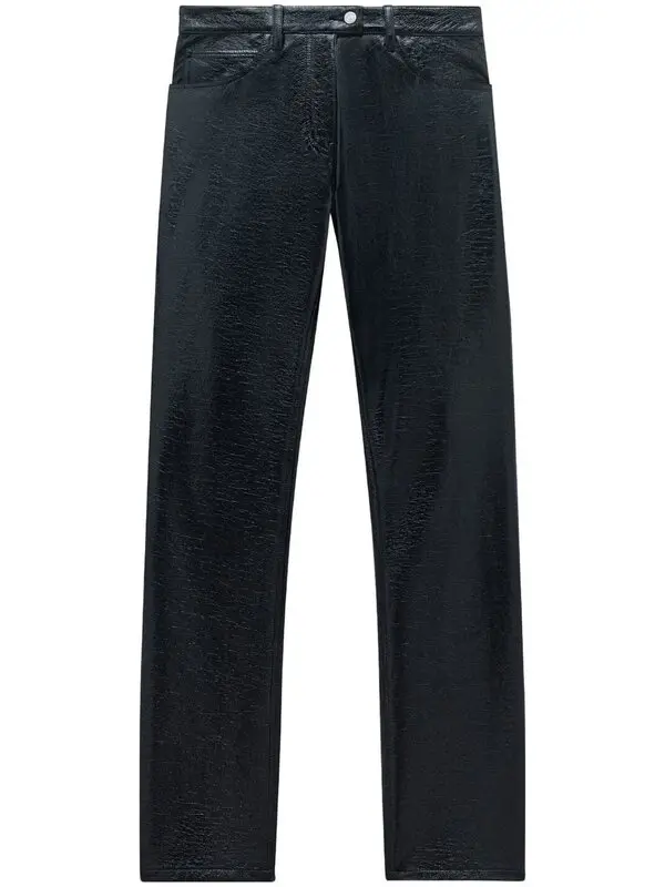 COURREGES Five-pocket Vinyl Trousers - Black