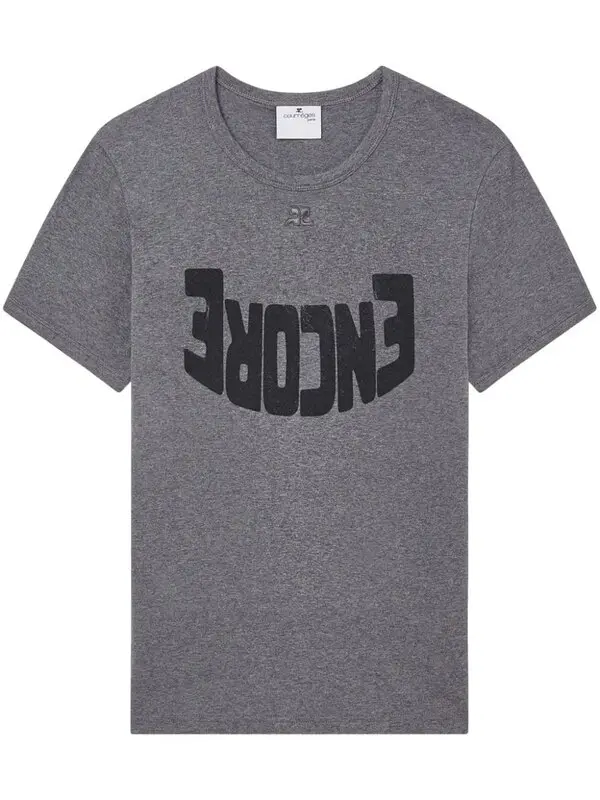 COURREGES Encore Cotton T-shirt - Grey