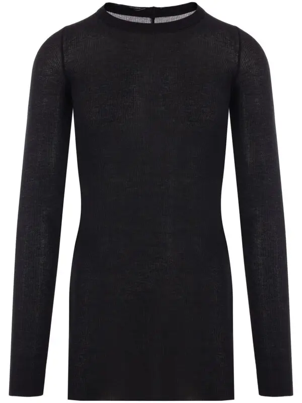 Rick Owens Rib Fine-ribbed T-shirt - Black
