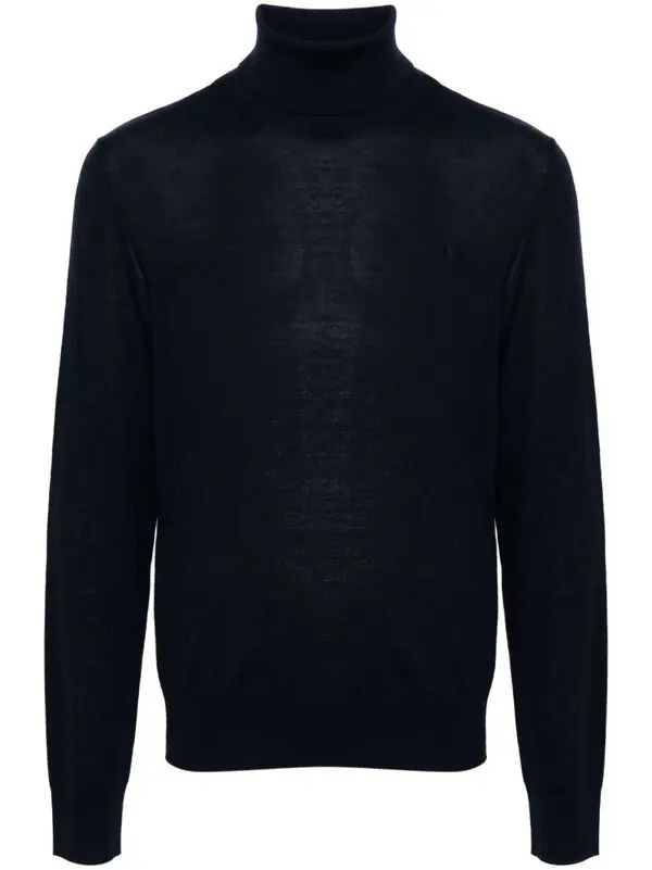 Dsquared2 Logo-embroidered Roll-neck Jumper - Blue