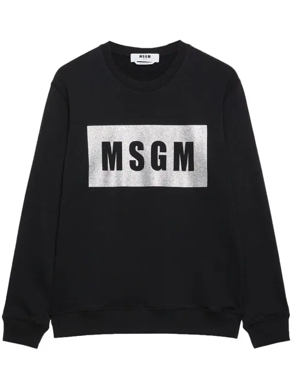 MSGM Logo-print Sweatshirt - Black